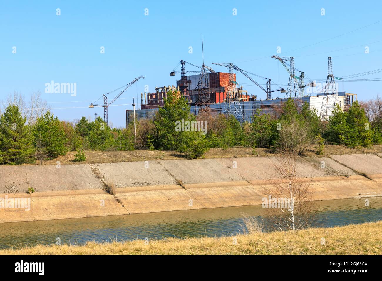 Ukraine, Pripyat, Chernobyl. The unfinished reactors 5 and 6 Stock ... Ukraine, Pripyat, Chernobyl. The unfinished reactors 5 and 6 Stock ...