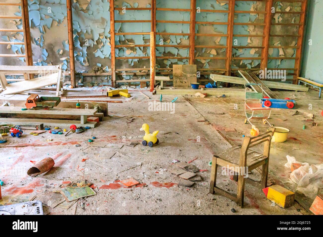 Ukraine, Pripyat, Chernobyl. Toys in the kindergarten Stock Photo - Alamy