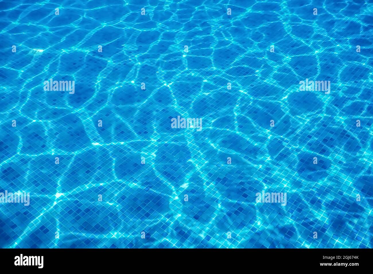 Underwater Swimming Pool Blue Tile, Water Ripples of Swimming Pool ...