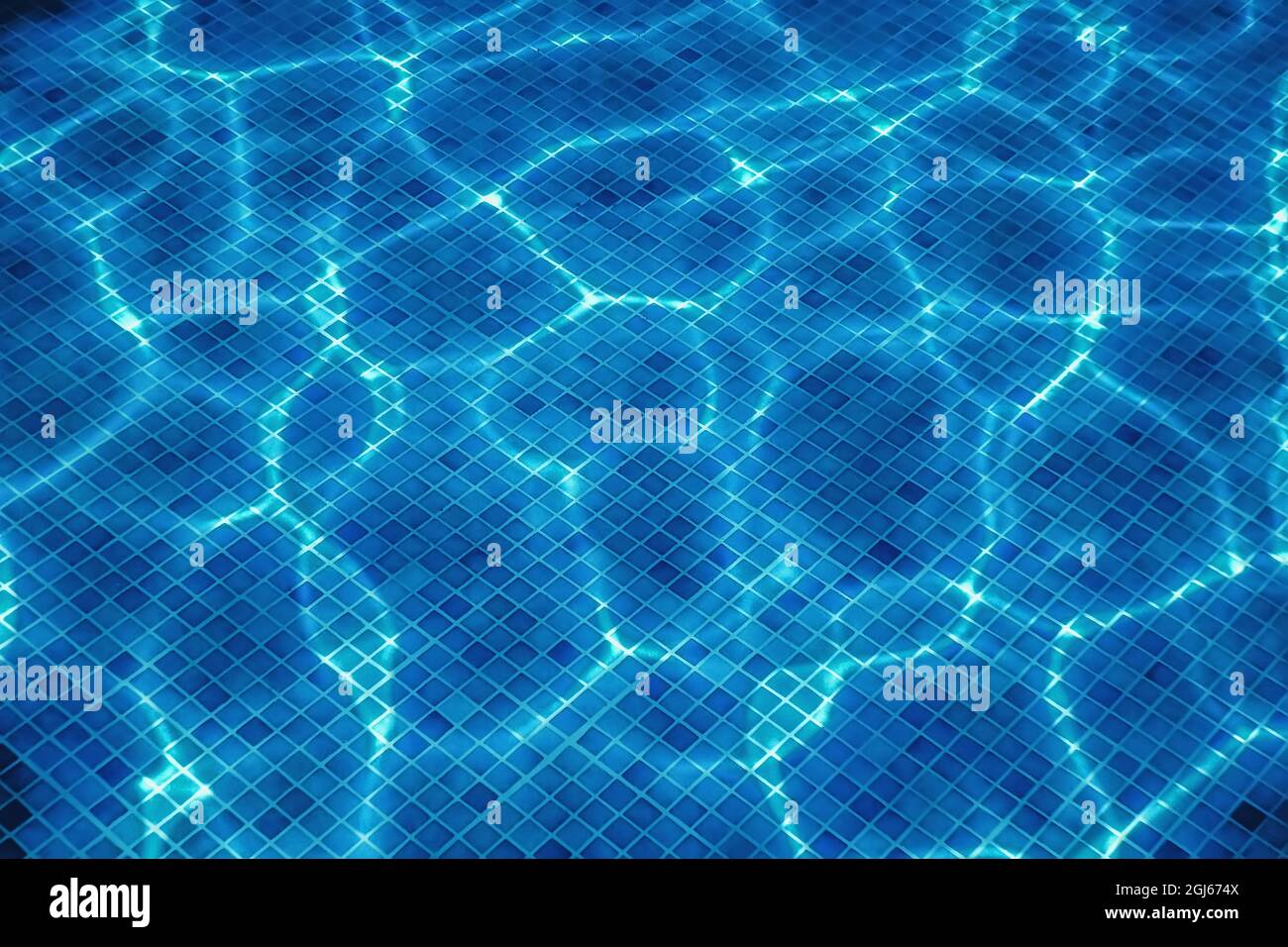 Underwater Swimming Pool Blue Tile, Water Ripples of Swimming Pool ...
