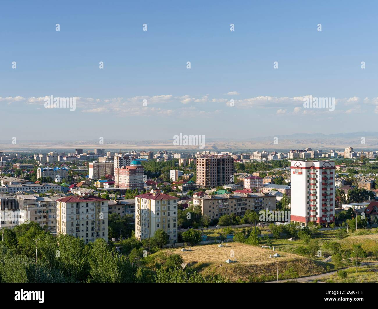 City view. The capital Bishkek located in the foothills of Tien Shan ...