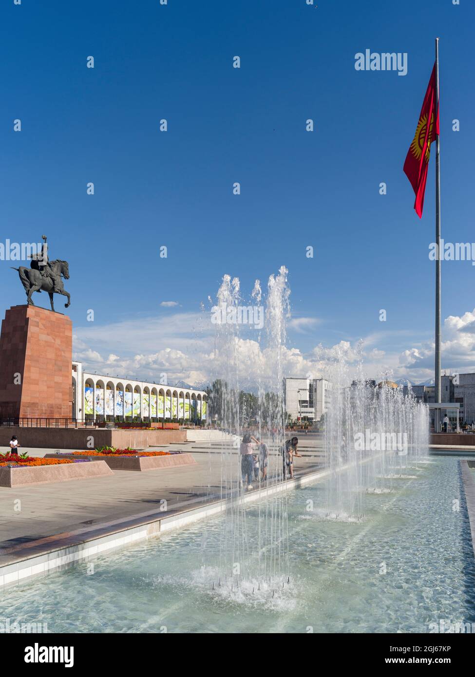 Monument of the national hero Manas 'Aykol Manas' by Bazarbai Sydykov ...