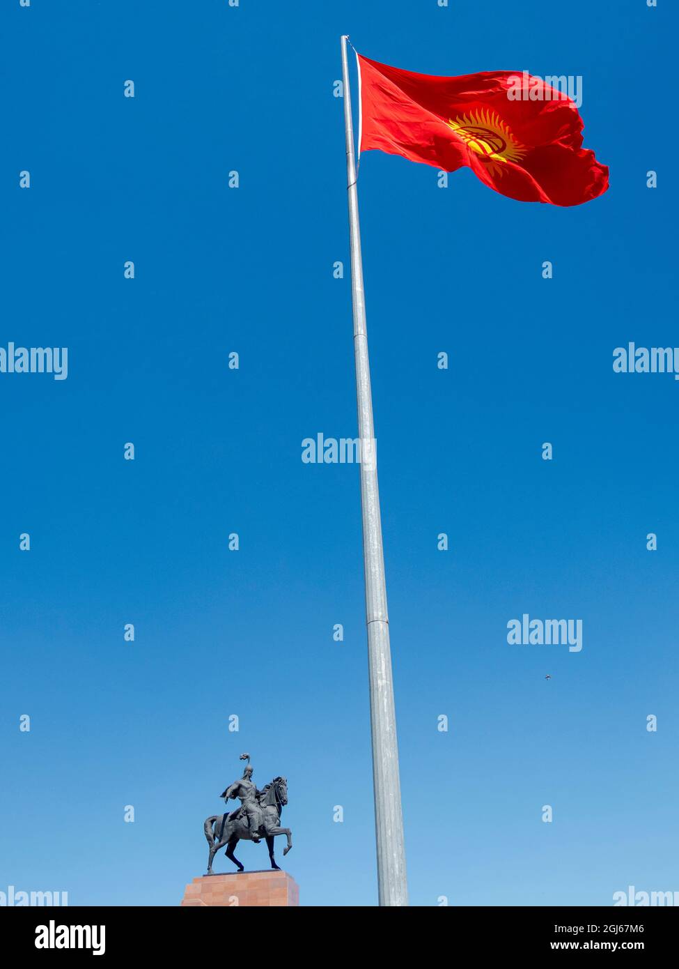 Monument of the national hero Manas 'Aykol Manas' by Bazarbai Sydykov ...