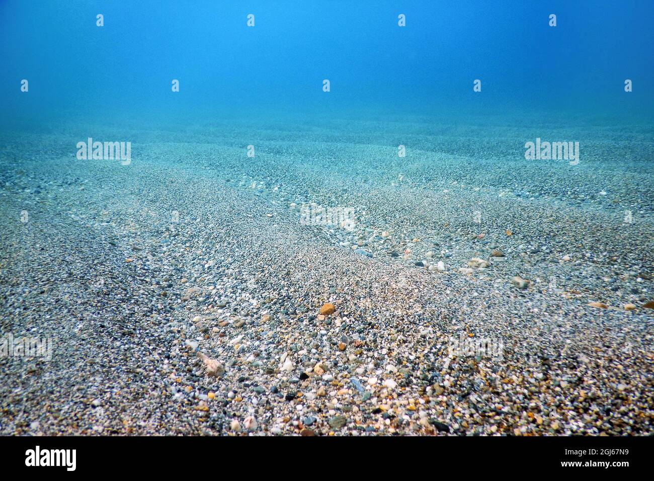 Sandy Sea Bottom Underwater Background, Underwater Blue Ocean Stock ...