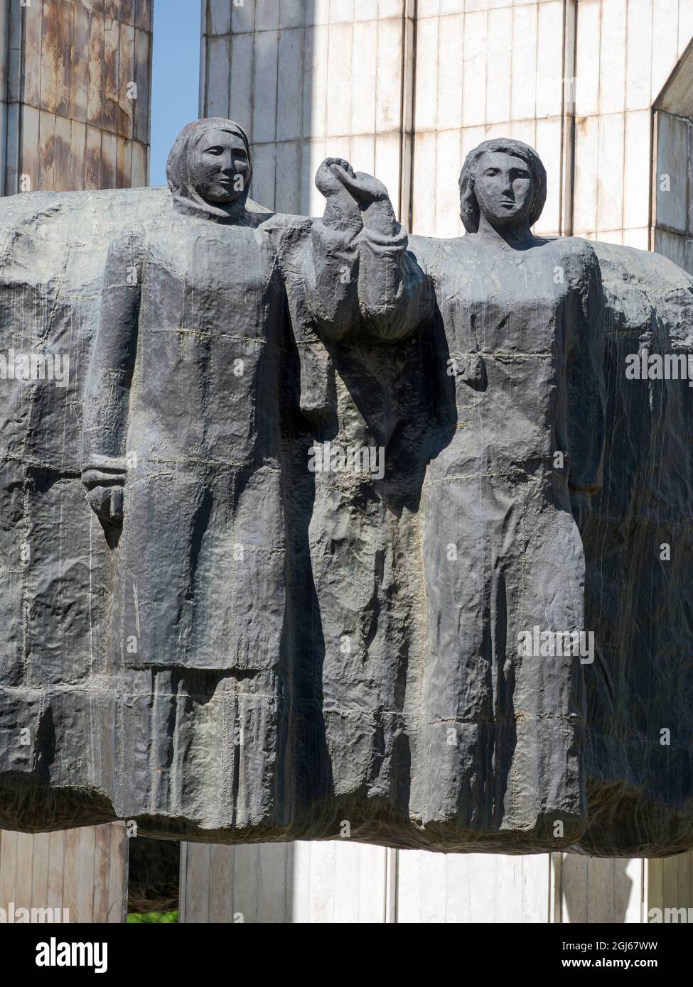 Monument Fraternity of People commemorating the entry of Kyrgyzstan ...