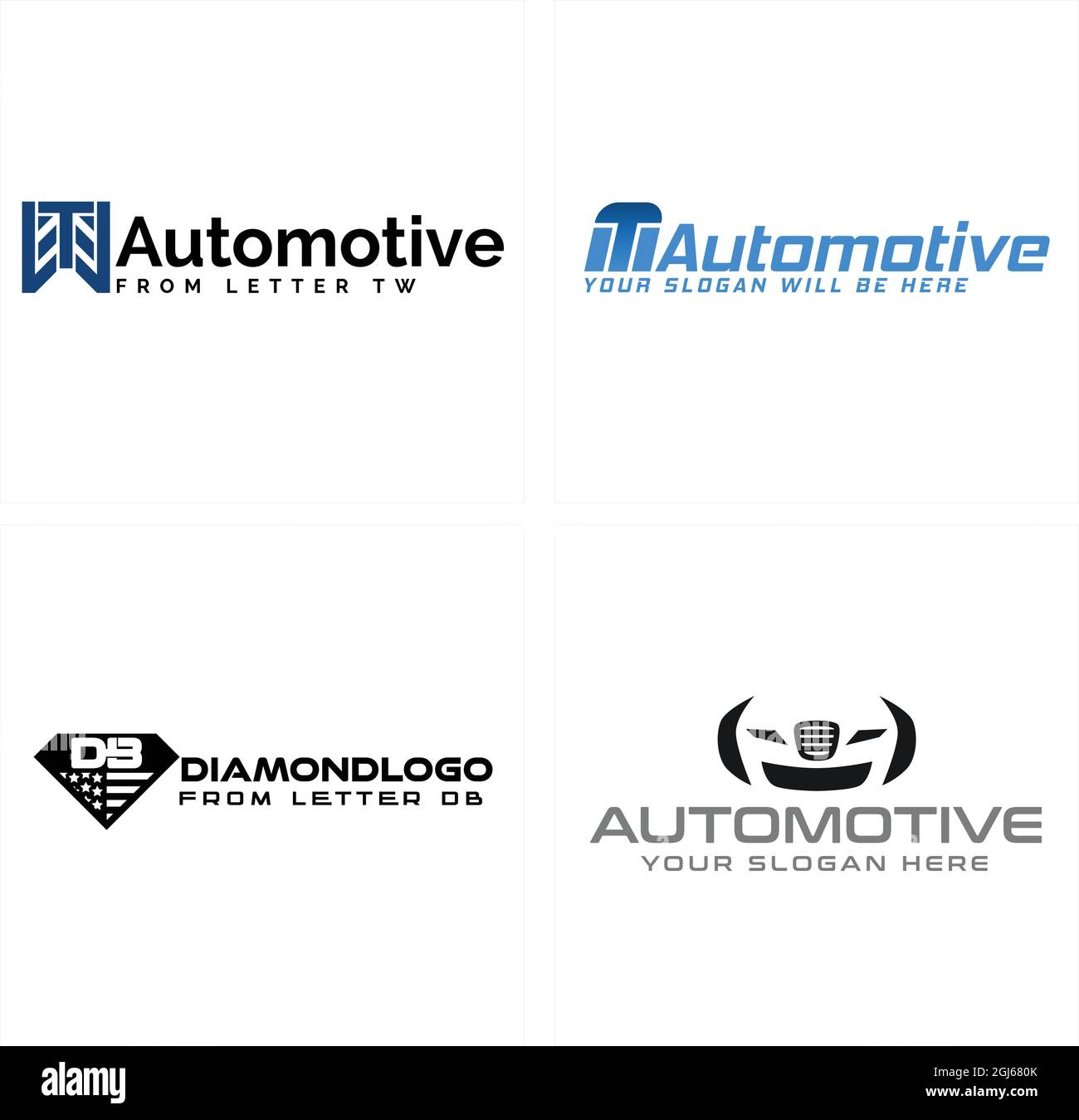 Automotive service repair car bumper logo design Stock Vector Image ...