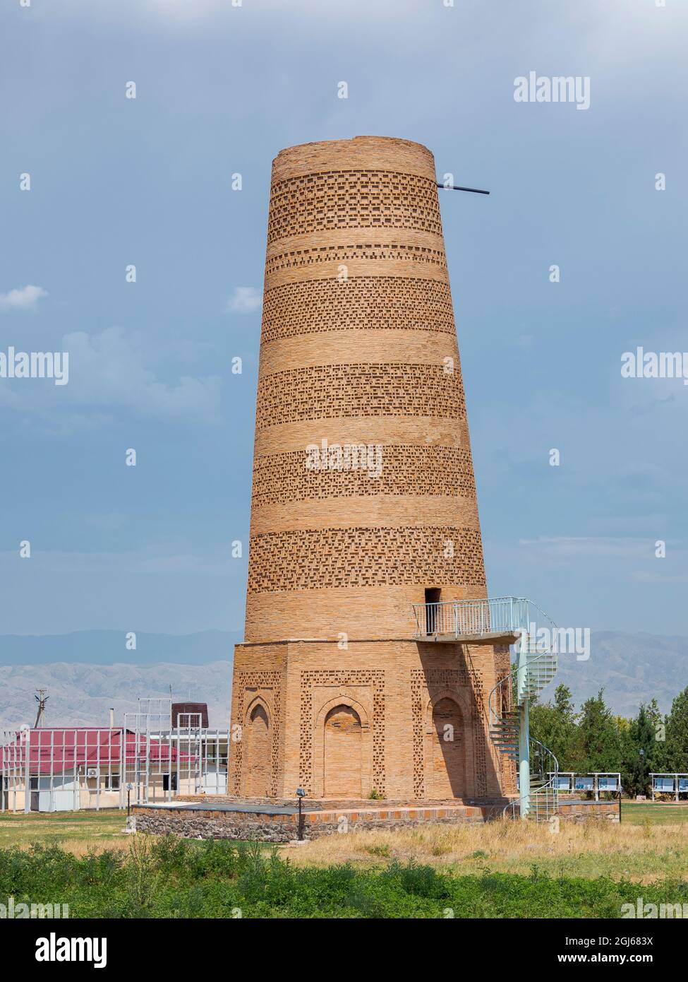 Burana Tower, a former minaret and icon of Kyrgyzstan. Balasagun an ...