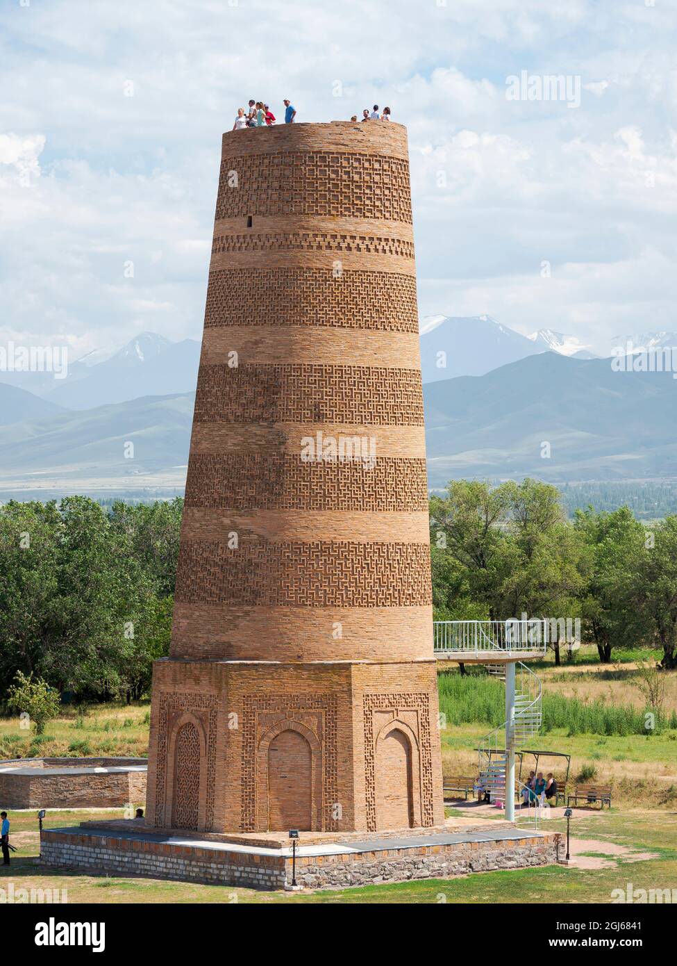 Burana Tower, a former minaret and icon of Kyrgyzstan. Balasagun an ...