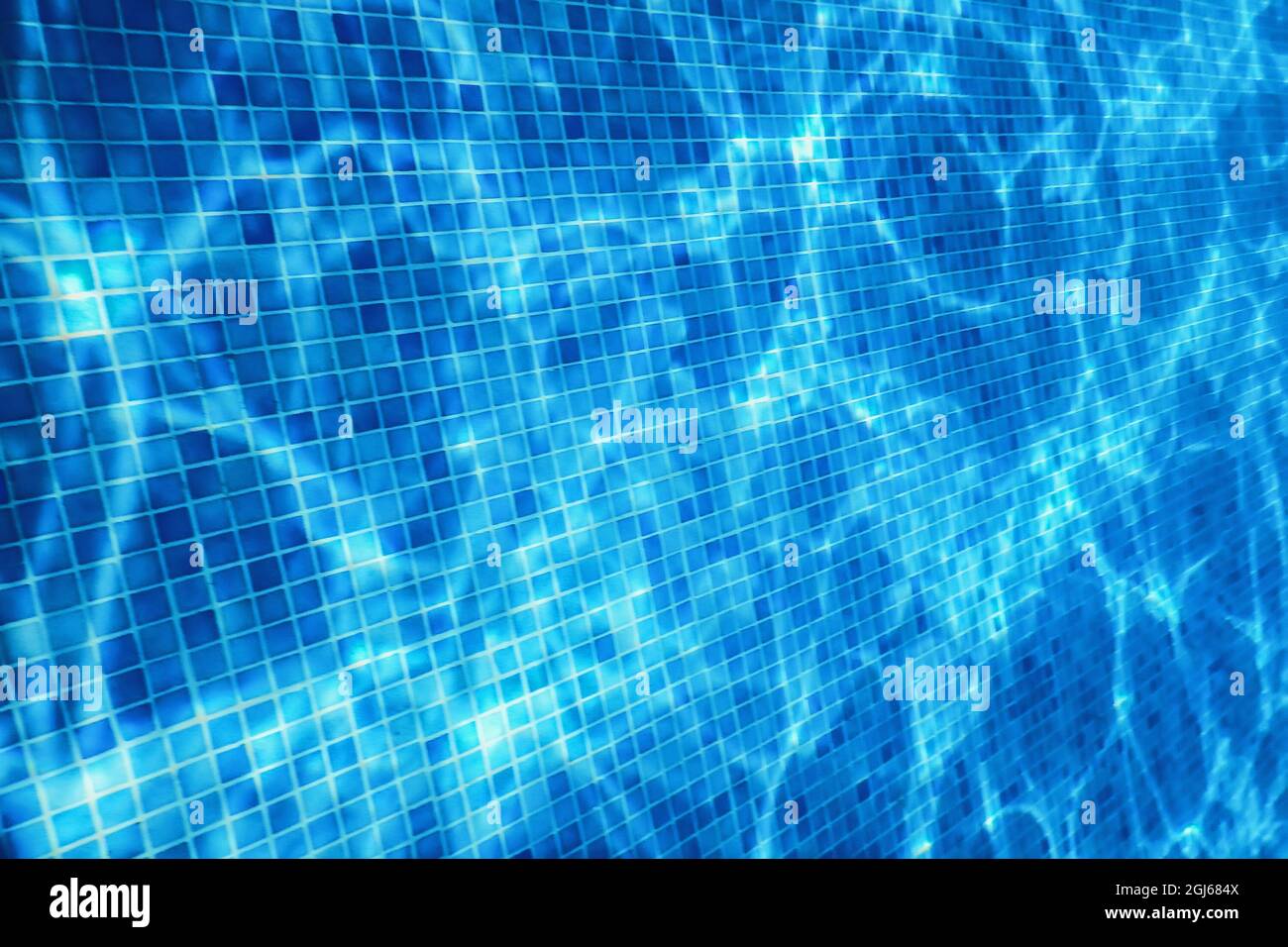 Underwater Swimming Pool Blue Tile, Water Ripples of Swimming Pool ...
