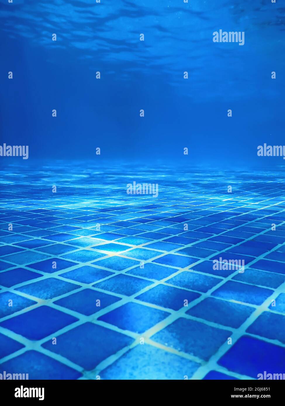 Underwater Swimming Pool Blue Tile, Water Ripples of Swimming Pool ...