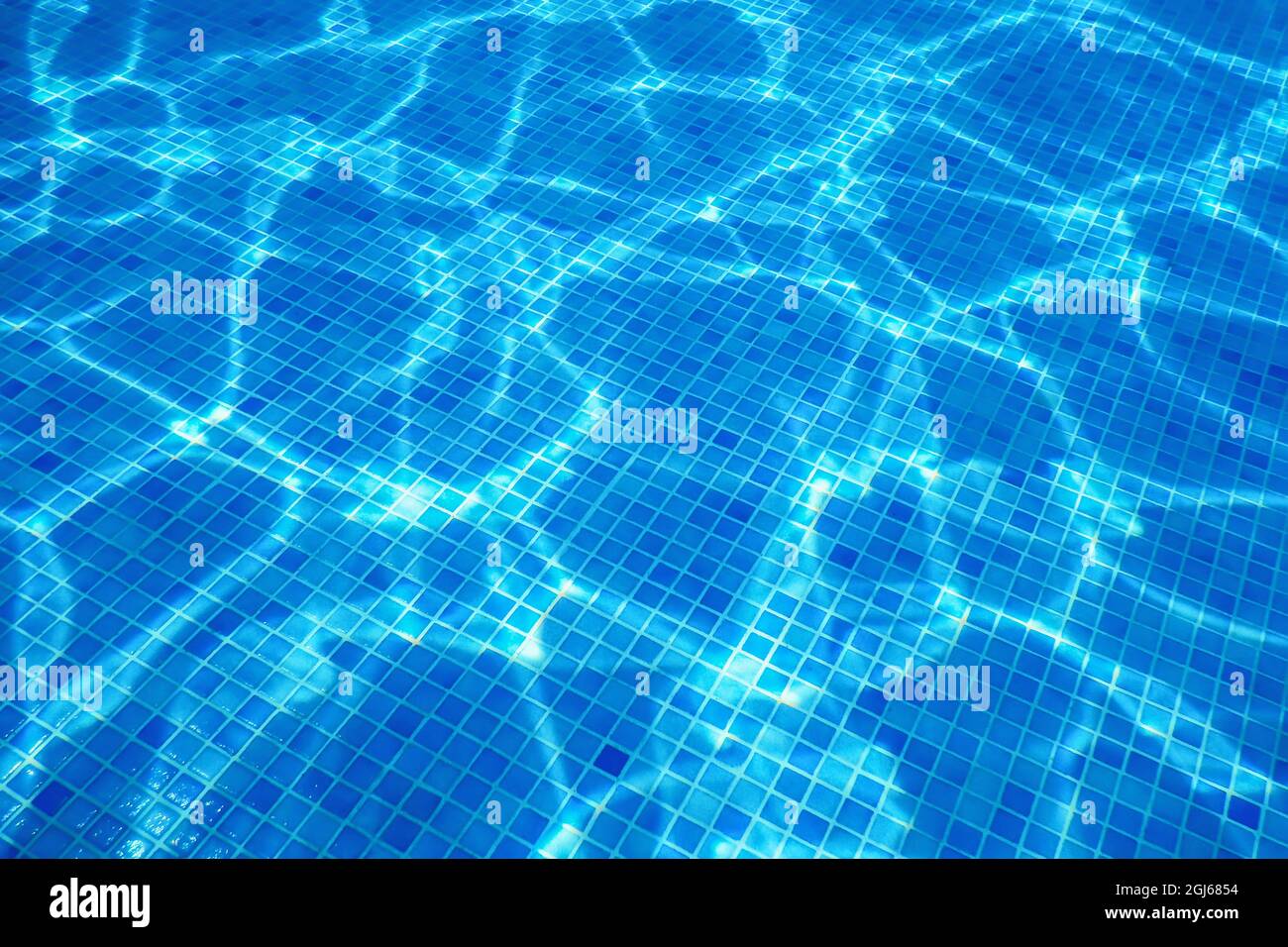 Underwater Swimming Pool Blue Tile, Water Ripples of Swimming Pool ...