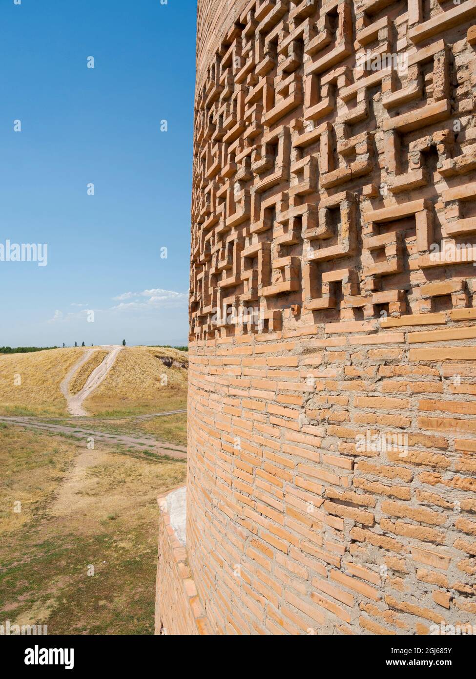 Burana Tower, a former minaret and icon of Kyrgyzstan. Balasagun an ...