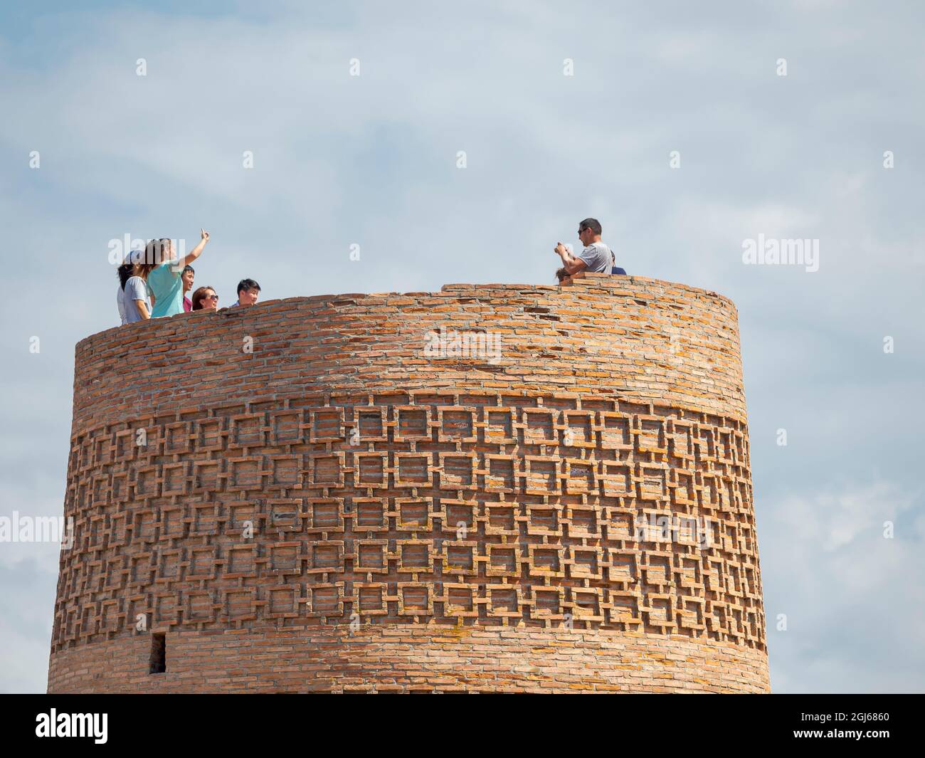 Burana Tower, a former minaret and icon of Kyrgyzstan. Balasagun an ...