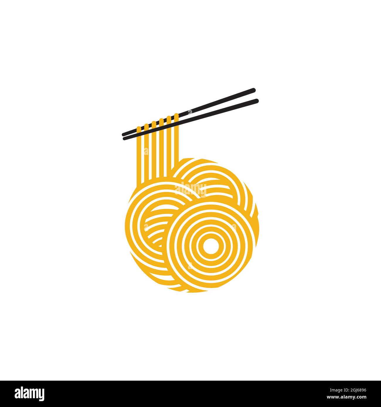 Noodles food sign symbol illustration design template Stock Photo - Alamy