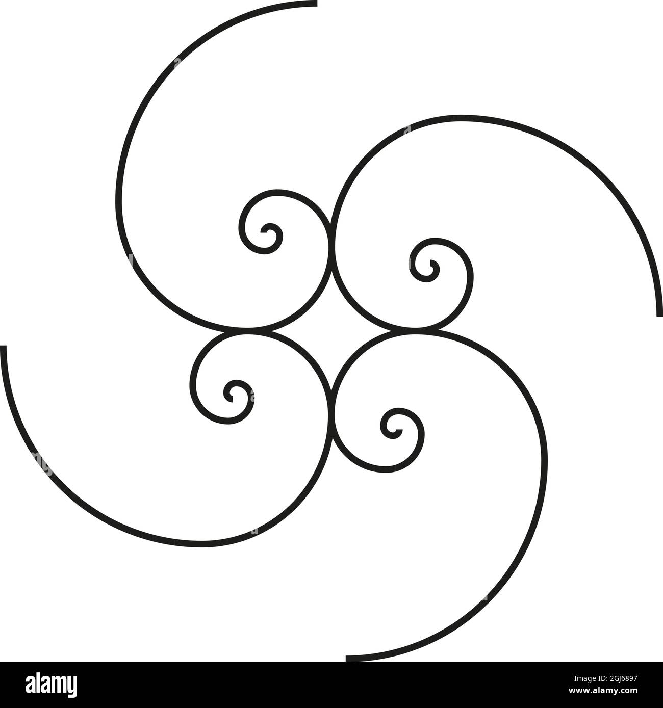 Simple Swirl Design Vector