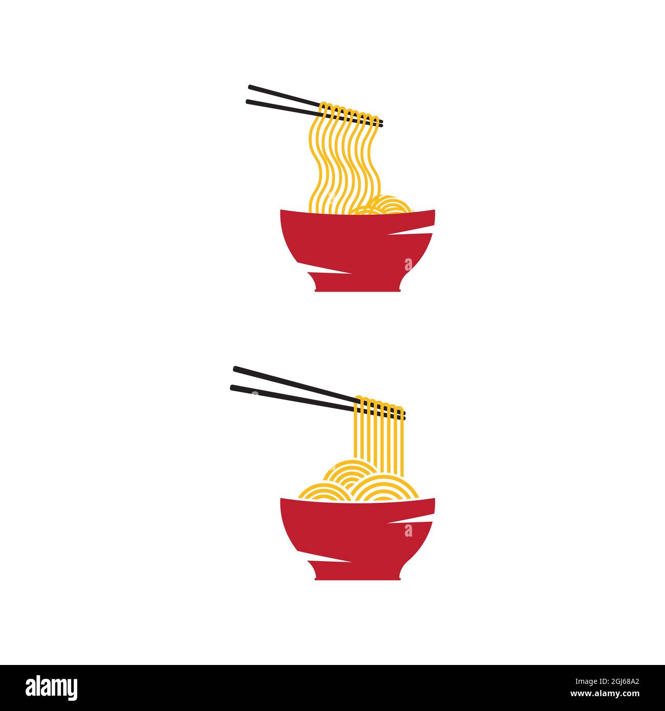 Noodles food sign symbol illustration design template Stock Photo - Alamy