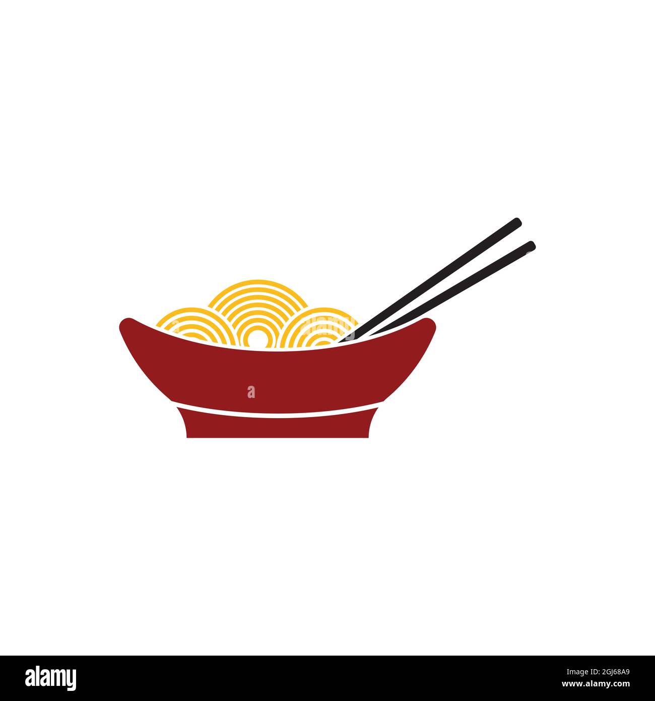 Noodles food sign symbol illustration design template Stock Photo - Alamy