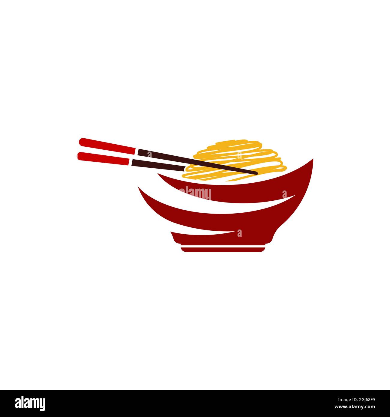 Noodles food sign symbol illustration design template Stock Photo - Alamy