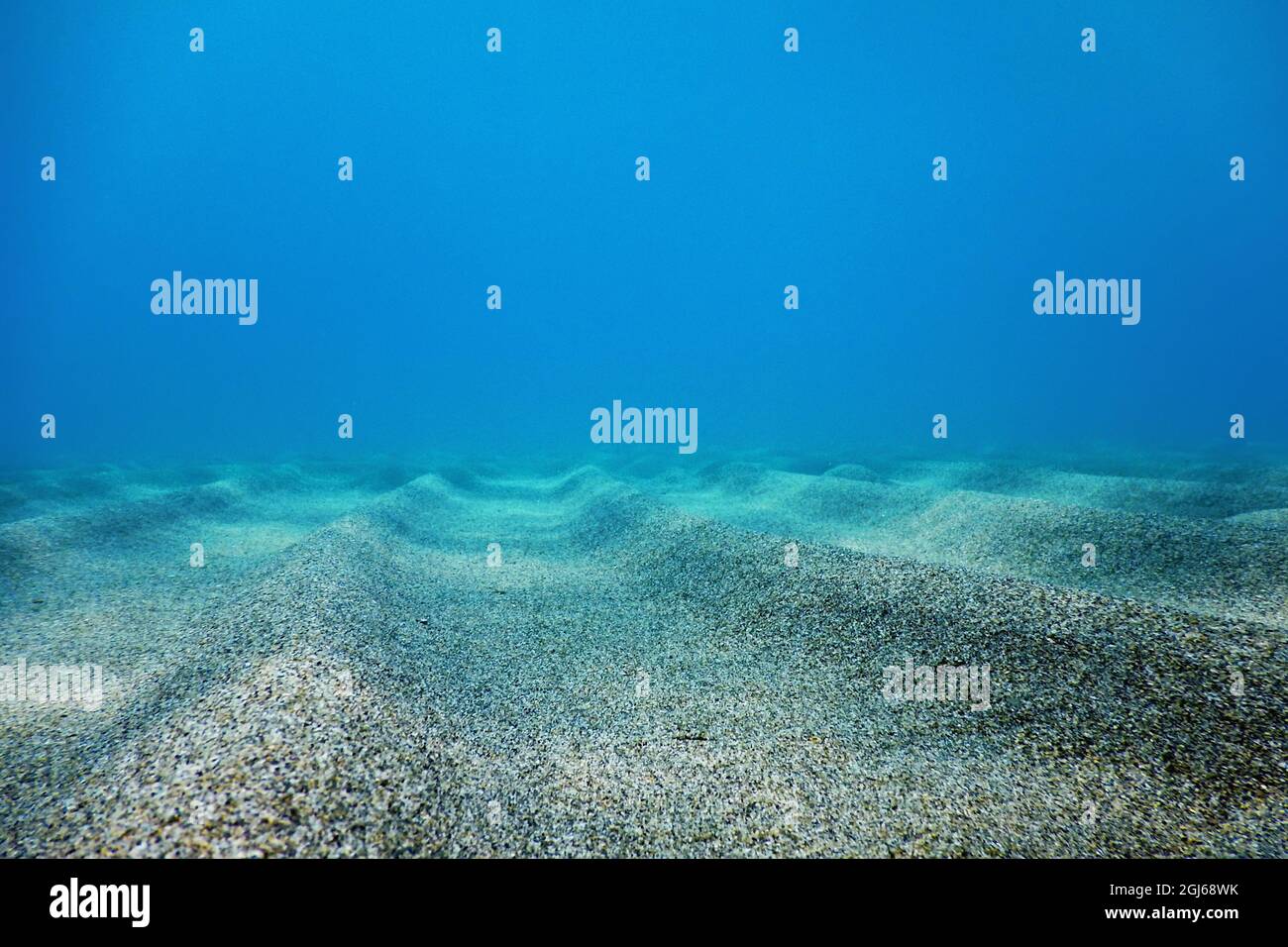 Underwater Blue Ocean, Sandy sea bottom Underwater background Stock ...