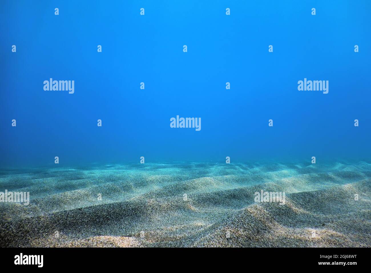 Underwater Blue Ocean, Sandy sea bottom Underwater background Stock ...