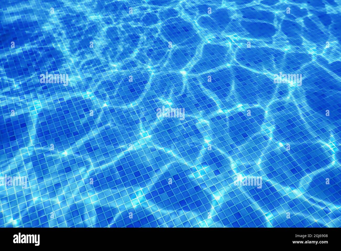 Underwater Swimming Pool Blue Tile, Water Ripples of Swimming Pool ...