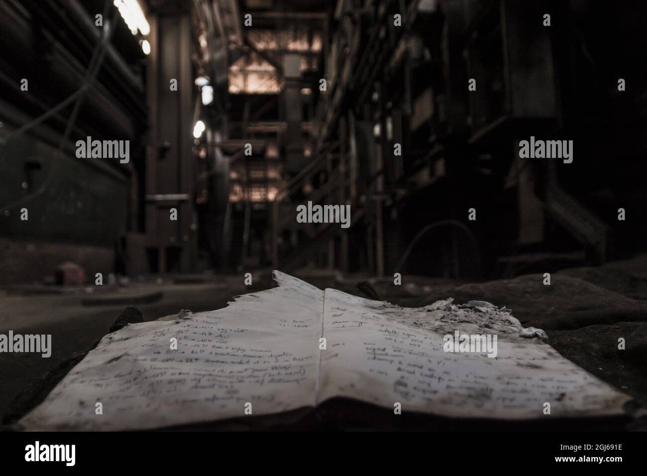 Close up shot for a paper has been cut and thrown on the floor of a ...