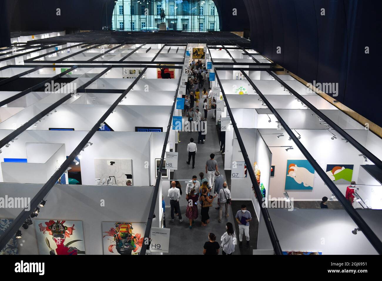 A view of the Art Paris fair held at Le Grand Palais Ephemere on ...
