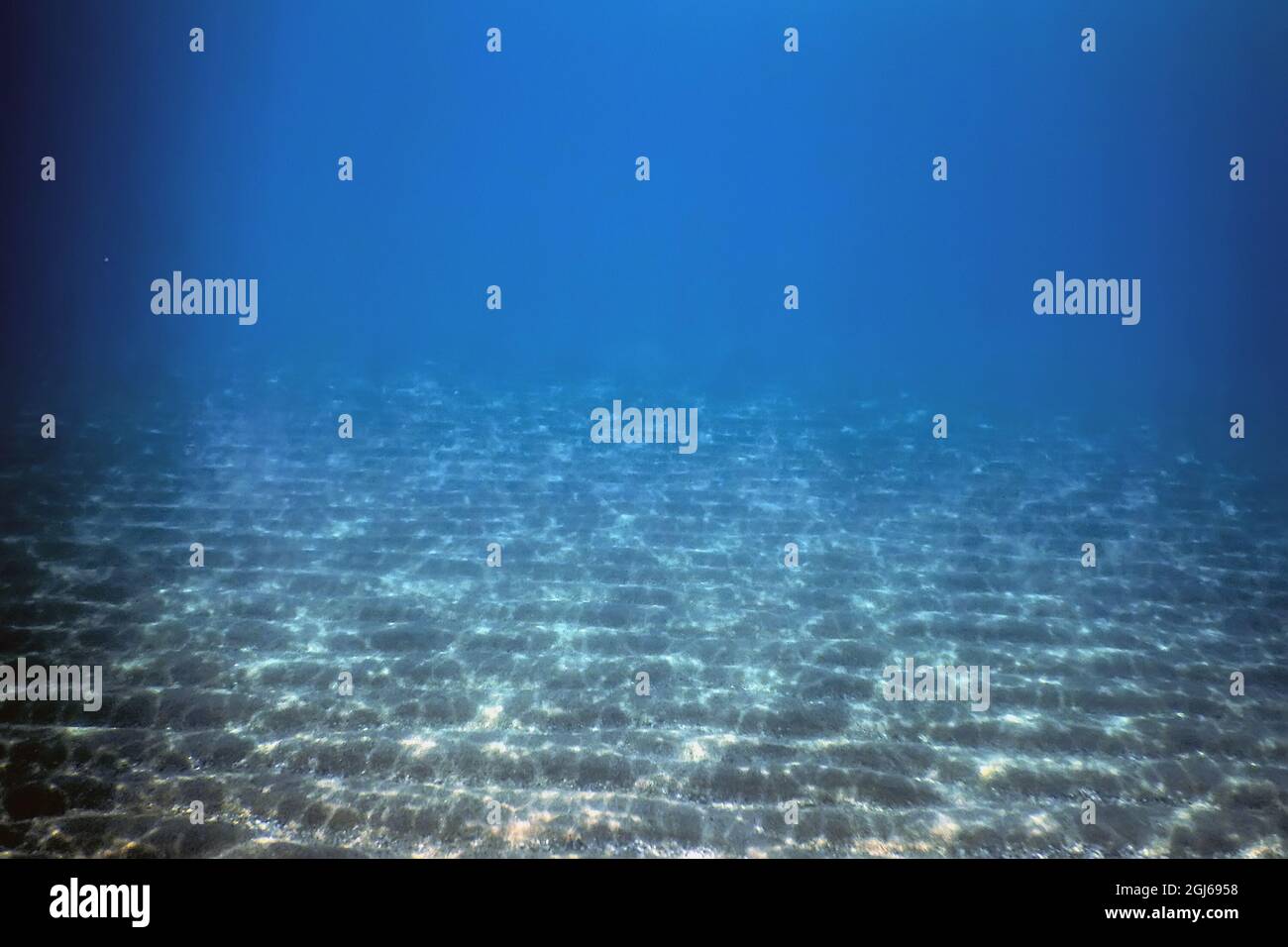 Underwater Blue Ocean, Sandy sea bottom Underwater background Stock ...