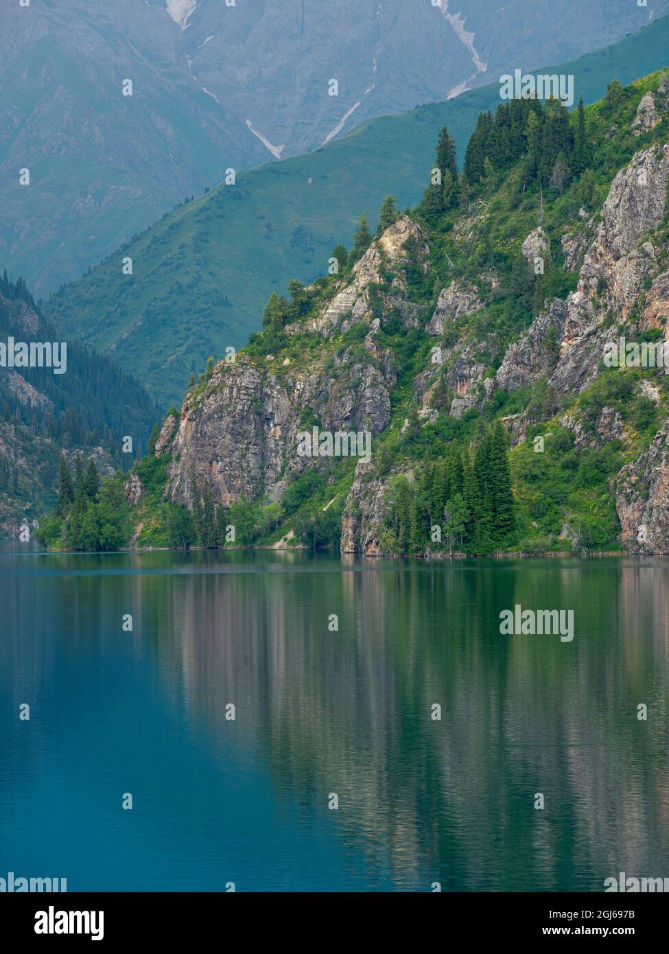 Lake Sary-Chelek in the nature reserve Sary-Chelek (Sary-Tschelek ...