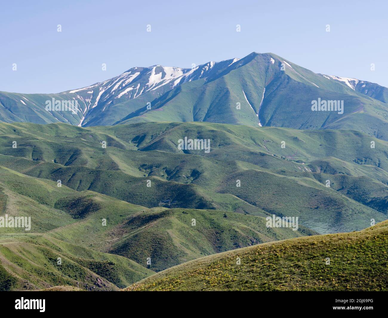 Landscape along the mountain road from Kazarman to mountain pass Urum ...