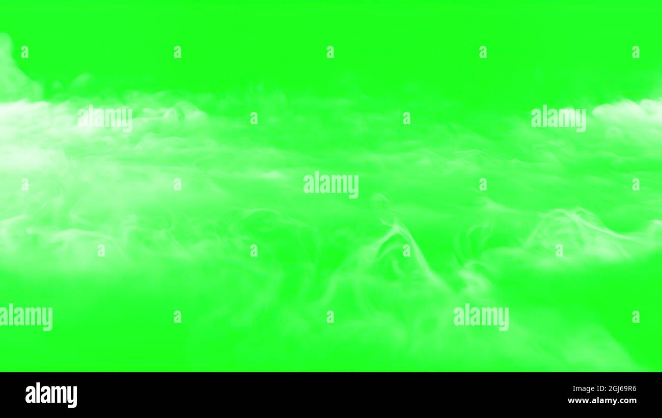 3d illustration - Clouds On The Green Screen Background Stock Photo - Alamy