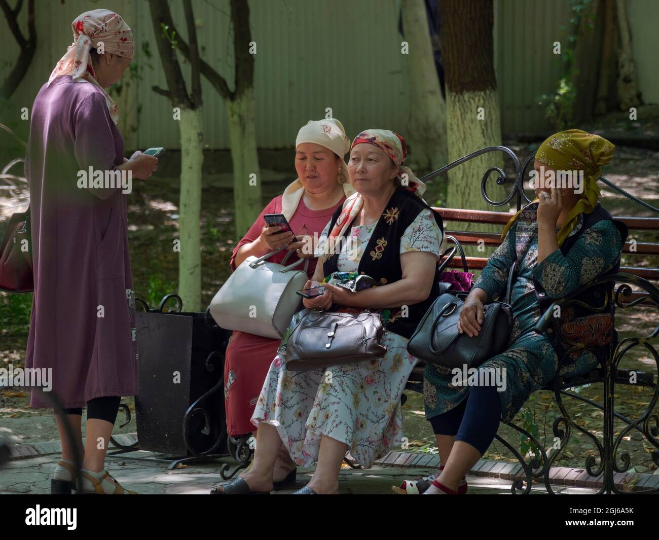 Navoi Park. City Osh in the Fergana Valley close to the border to ...