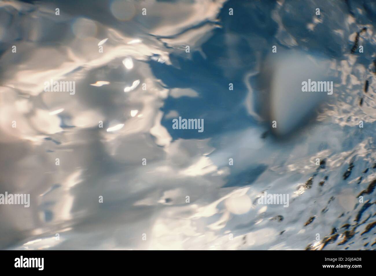 Underwater view of the water surface. Underwater background Stock Photo ...