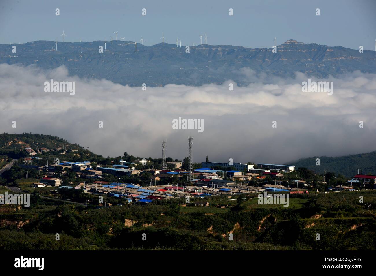 LINFEN, CHINA - SEPTEMBER 8, 2021 - An aerial photo taken on September ...