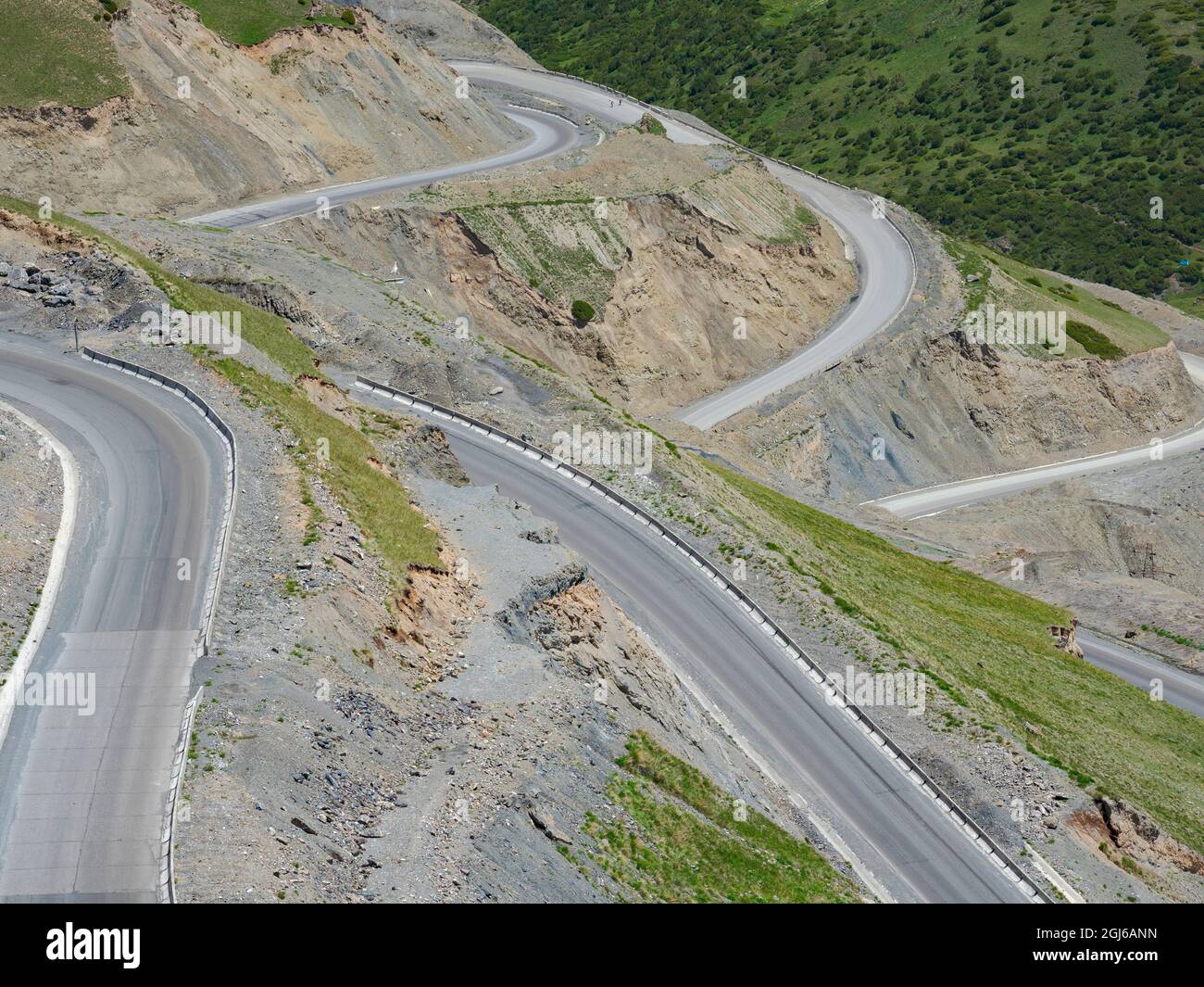 Taldyk mountain pass. Landscape along the Pamir Highway. The mountain ...