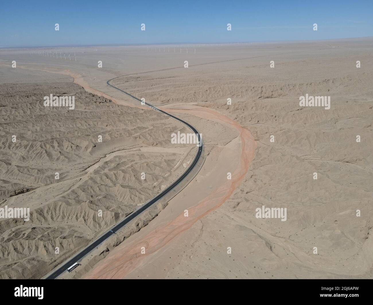 JIUQUAN, CHINA - JULY 18, 2021 - Aerial photo taken on July 18, 2021 ...