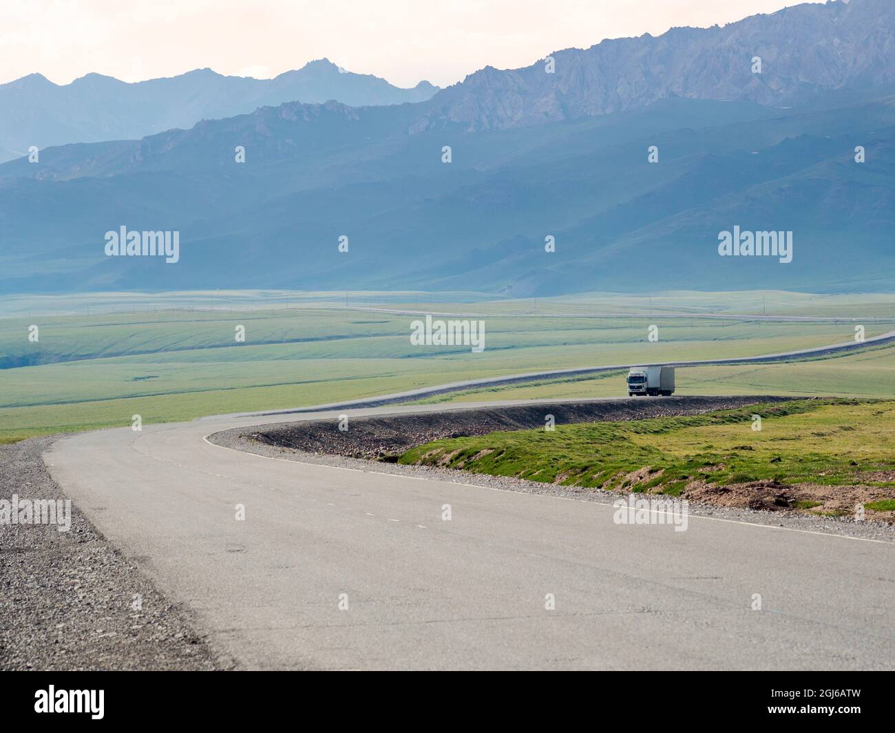 Irkeschtam mountain pass close to the Chinese border. The Pamir Highway ...