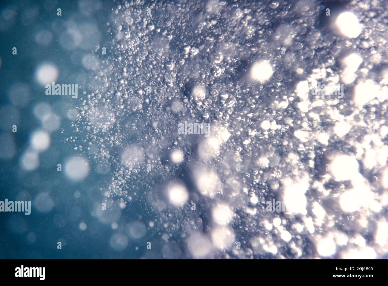 Air bubbles, underwater bubbles Abstract underwater background Stock ...