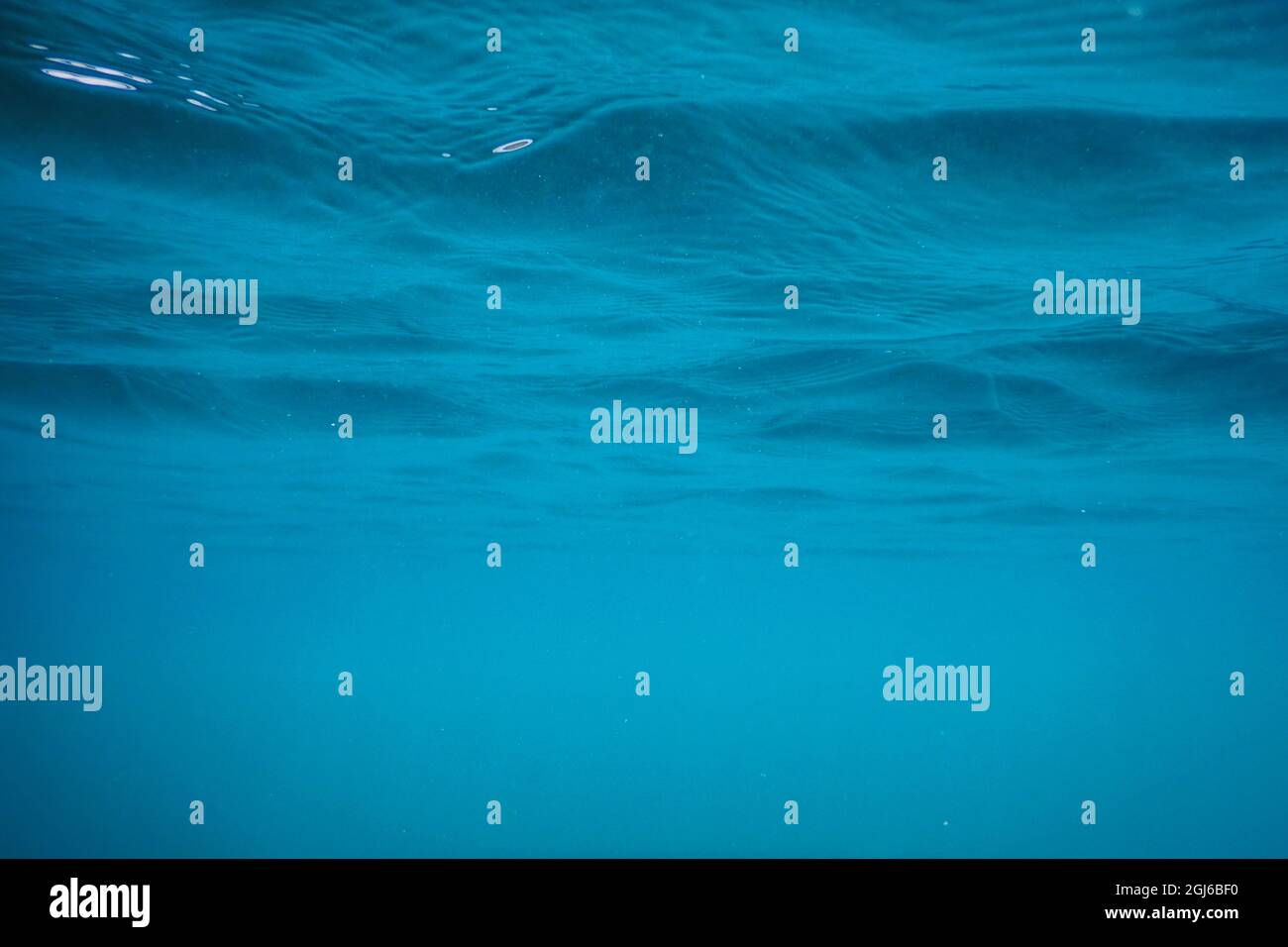 Blue Underwater Surface and Ripples, Underwater Sun Rays Background ...