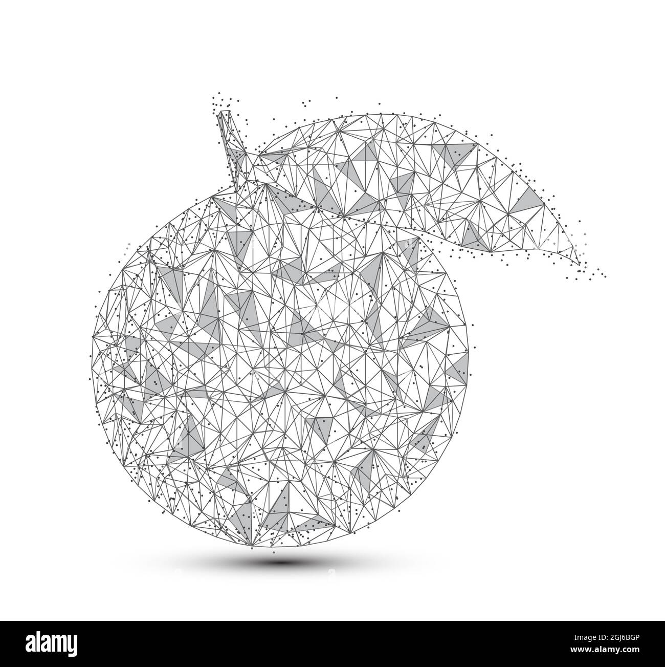 Abstract Orange with consisting of point, line and shape in the design ...