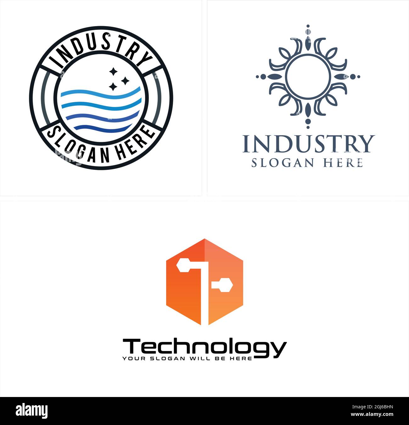 Industry technology logo design Stock Vector Image & Art - Alamy