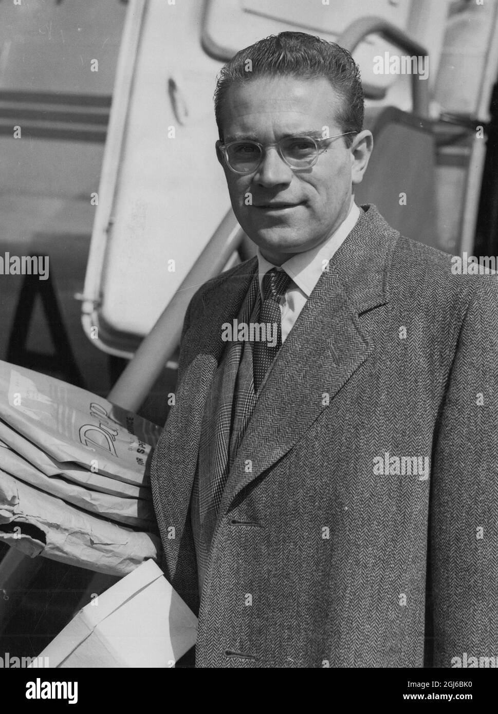 Jaroslav Drobny - Czech tennis ace (now an Egyptian citizen) - Northolt ...