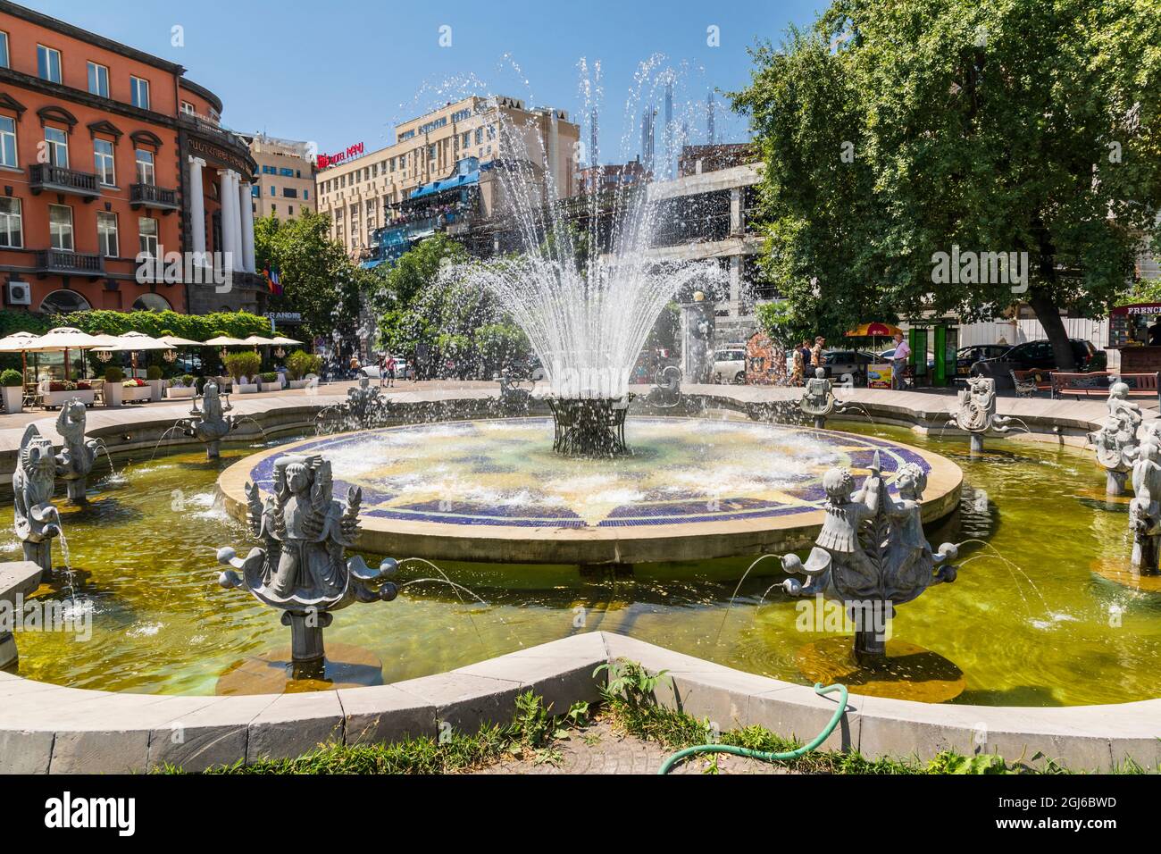 Armenia. Yerevan. Fountain at Charles Aznavour Square. (Editorial Use ...