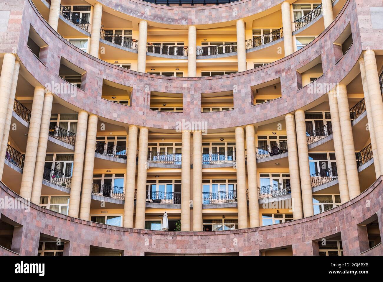 Armenia. Yerevan. Modern building at the Tashir Street Shopping Complex ...