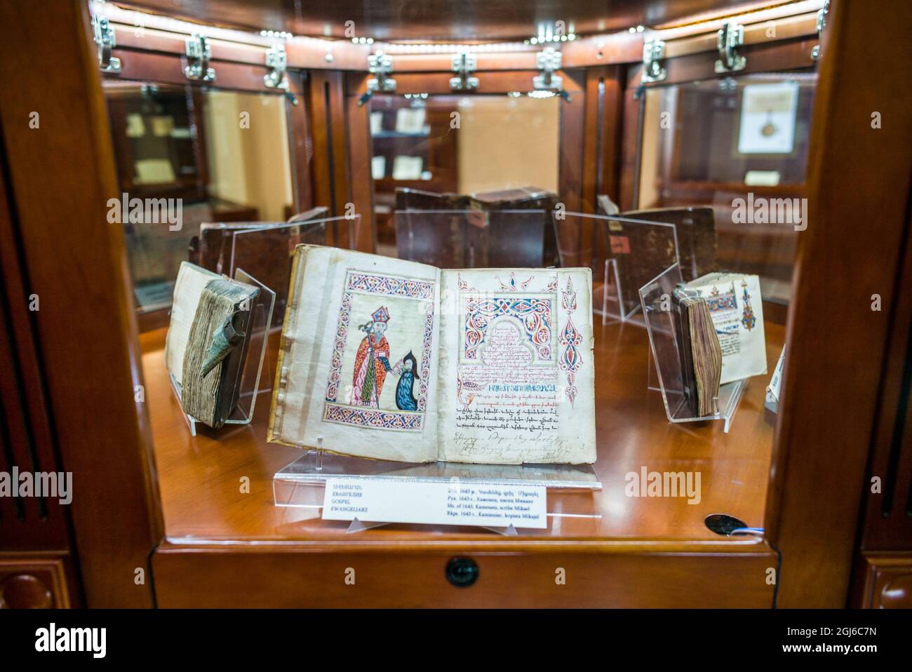 Armenia, Yerevan. Matenadaran Library, rare manuscripts in the Armenian ...