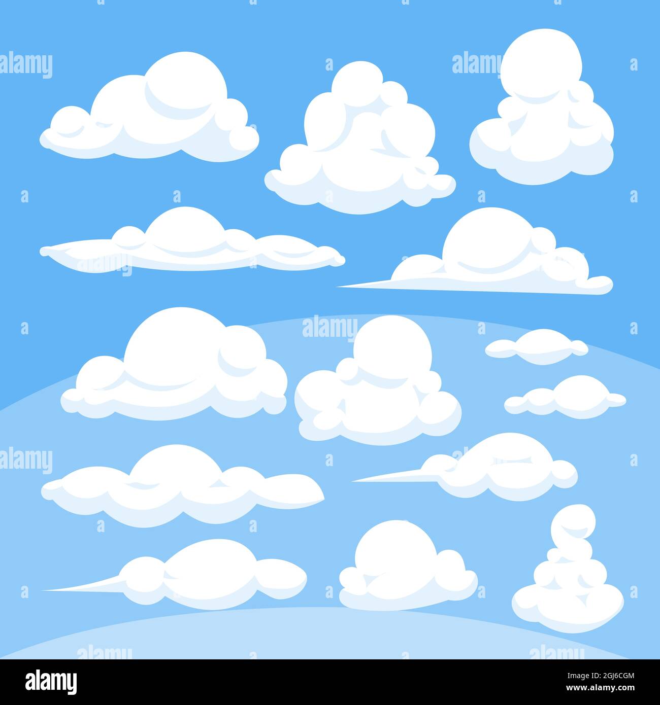Flat clouds set Vector illustration Stock Vector Image & Art - Alamy