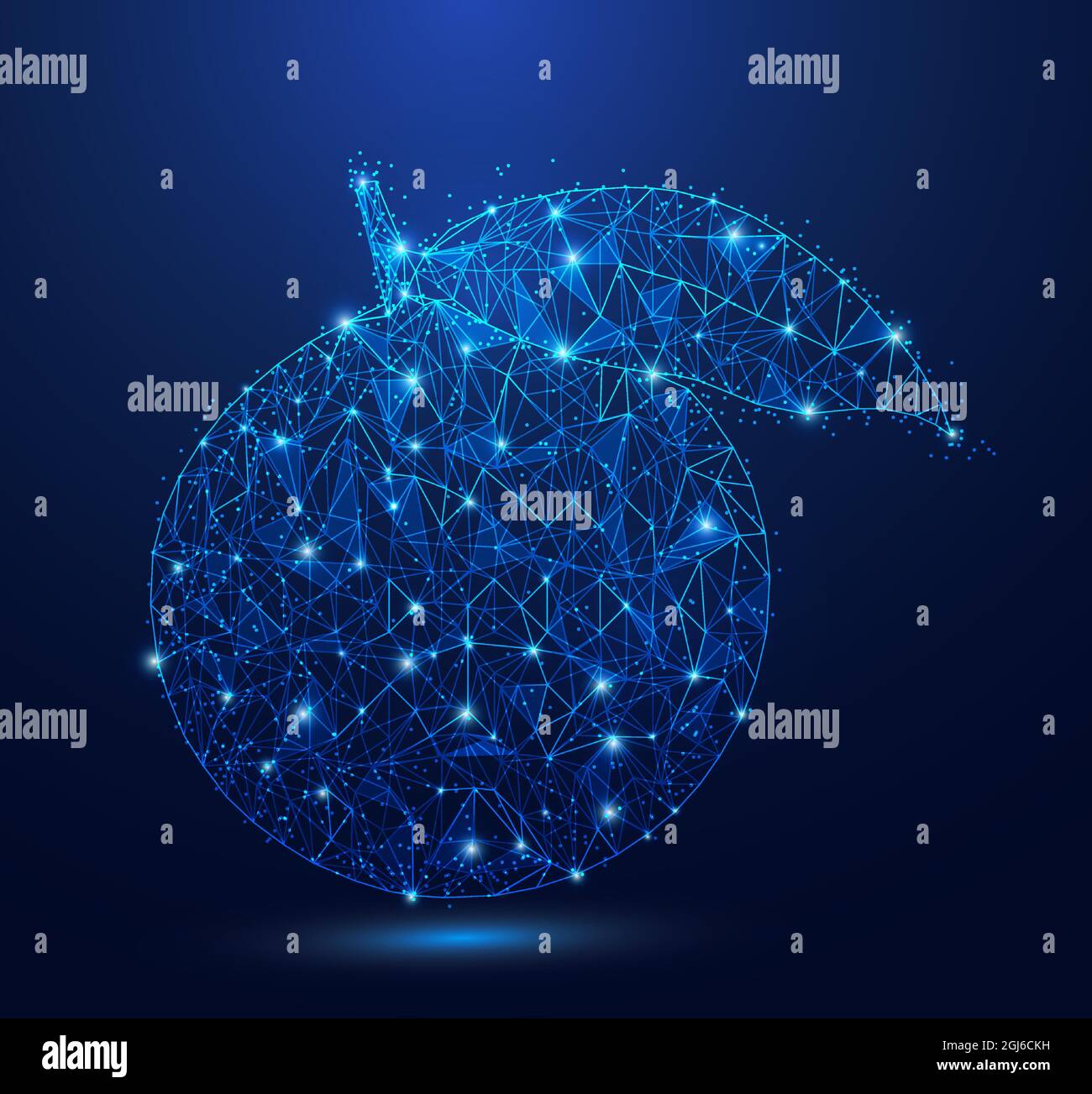 Slice orange on blue Stock Vector Images - Alamy