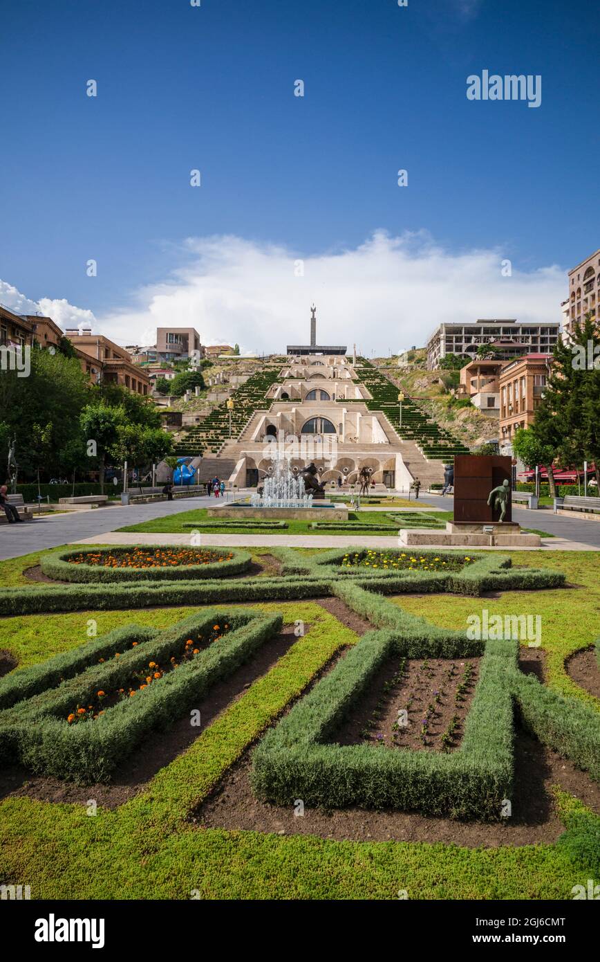 Armenia, Yerevan. The Cascade, view of the fountains Stock Photo - Alamy