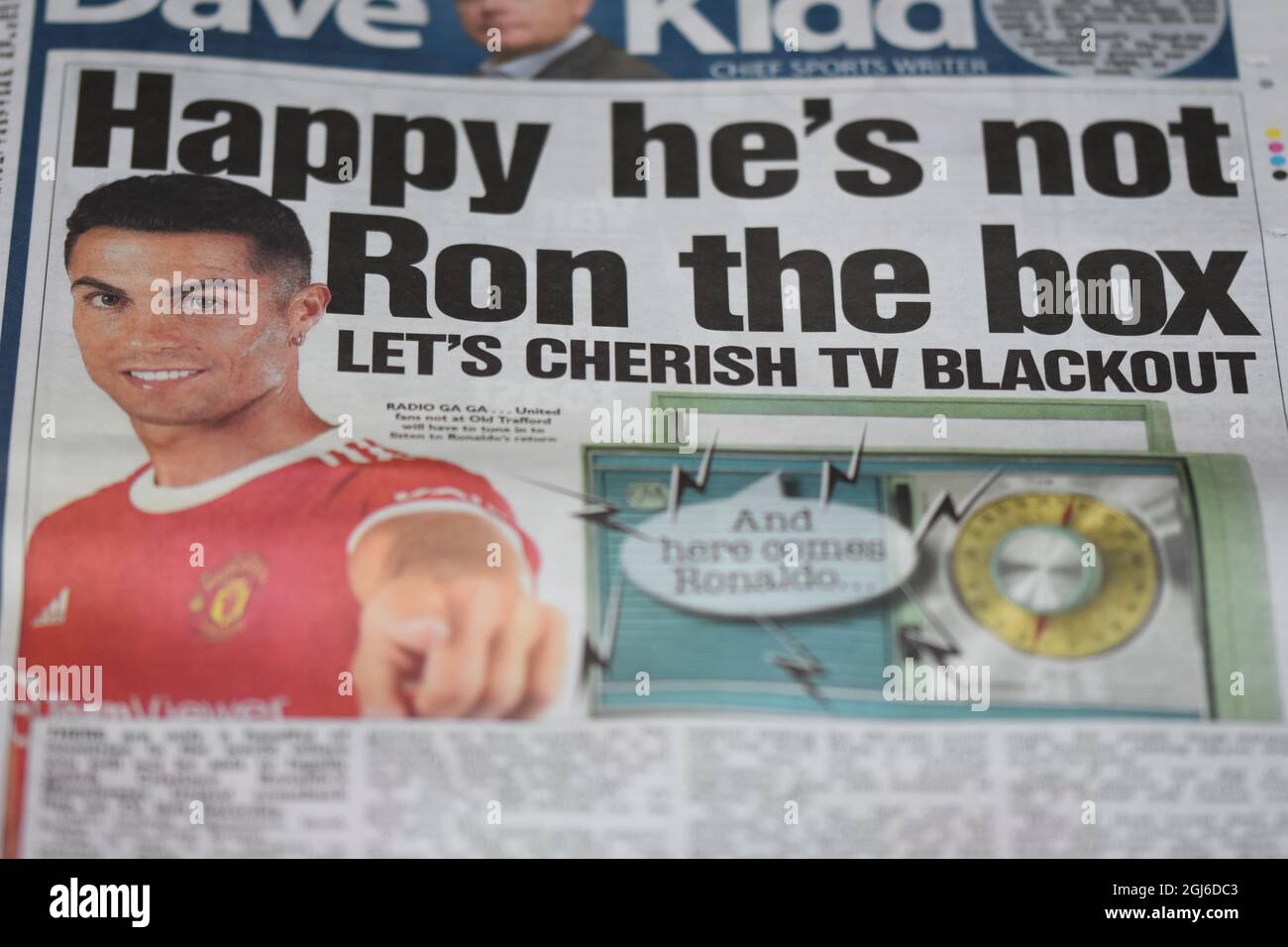 A newspaper article about the footballer Cristiano Ronaldo in his ...