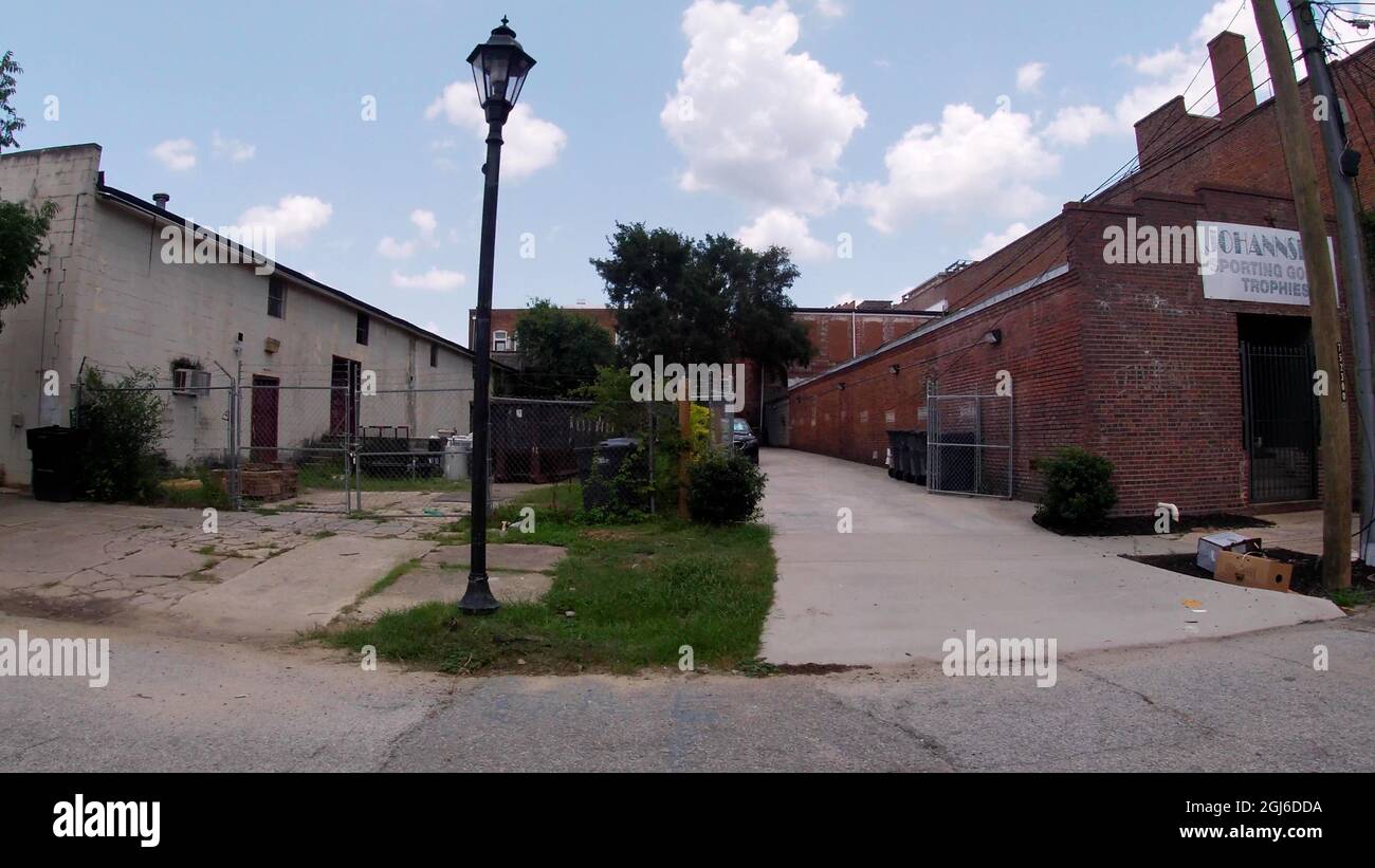 Augusta, Ga USA - 07 29 21: Vintage downtown Augusta Georgia brick ...